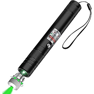 Cowjag Long Range Green Laser Pointer,Laser Pointer High Power Pen, Green Pointer Rechargeable for Hiking, Cat Laser Toy USB Charge(Green Light)