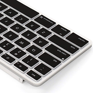 ProElife Silicone Full Size Ultra Thin Keyboard Cover Skin for Apple iMac Keyboard Numeric Keypad Wired USB MB110LL/B-A1243 (NOT FIT Magic Keyboard, Item Folded in Packaging) (Black)