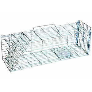 JT Eaton Answer 497N Small Live Cage Trap for Chipmunks, Rats, Voles, Humane Catch and Release with Spring-Loaded Door, Compact Design