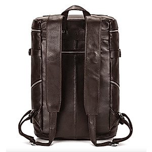 Nikki and Max Genuine Leather Backpack for Men, Vintage Luxury Laptop Backpack for Office Travel Backpack Bag Men's Daypack (Brown)