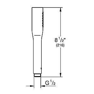 Grohe 27400000 Euphoria Cosmopolitan Stick Hand Shower - 1 Spray, Starlight Chrome