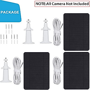 UYODM Solar Panel for Arlo Pro 3/Pro 4/Ultra/Ultra 2,Continuous Power Supply, IP66 Weatherproof (3PACK,White)
