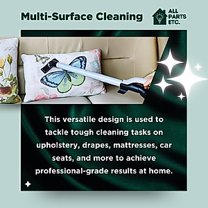 ALL PARTS ETC. Universal Upholstery Vacuum Attachment - Compatible with 1.25” Vacuum Hoses & Shop Vac, Bissell, Nutone, Eureka, Beam, Central Vacuums & More