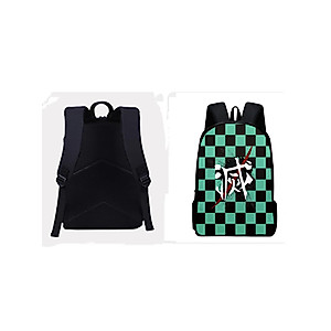 Volrath Anime Kamado Tanjirou Kamado Nezuko Lightweight Casual Anime Backpacks Travel Backpack Cosplay(bag-1)