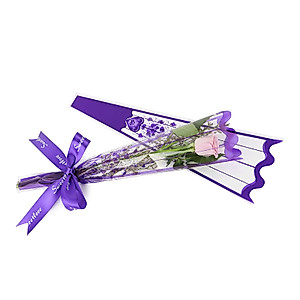 Aylmrice Clear Flower Bouquet Sleeve Flower Wrapping Plastic Paper Floral Arrangement Supplies Wrap Bags Single Rose Packaging Bags for Party Feastival Wedding Valentine's Day 100 Counts White love