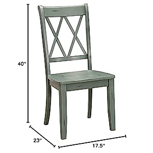 Homelegance Dining Chair (Set of 2), Teal