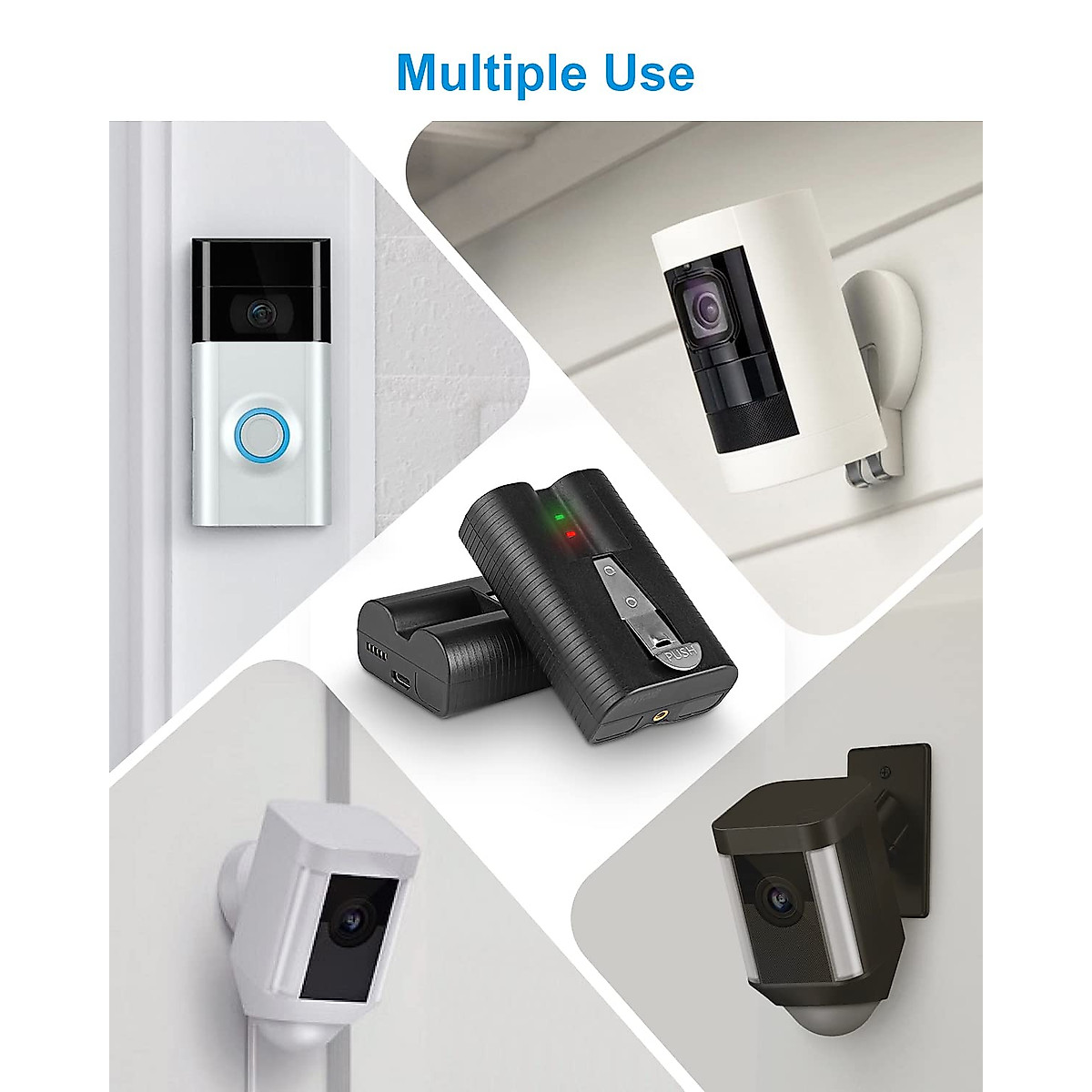 Replacement for Ring Battery Compatible with Ring-Doorbell-Camera 2/3/4/3plus, Stick Up Cam Battery (2nd and 3rd Gen), Spotlight Cam and Peephole Cam, 2Pack Rechargeable 3.65V 6040mAh Battery