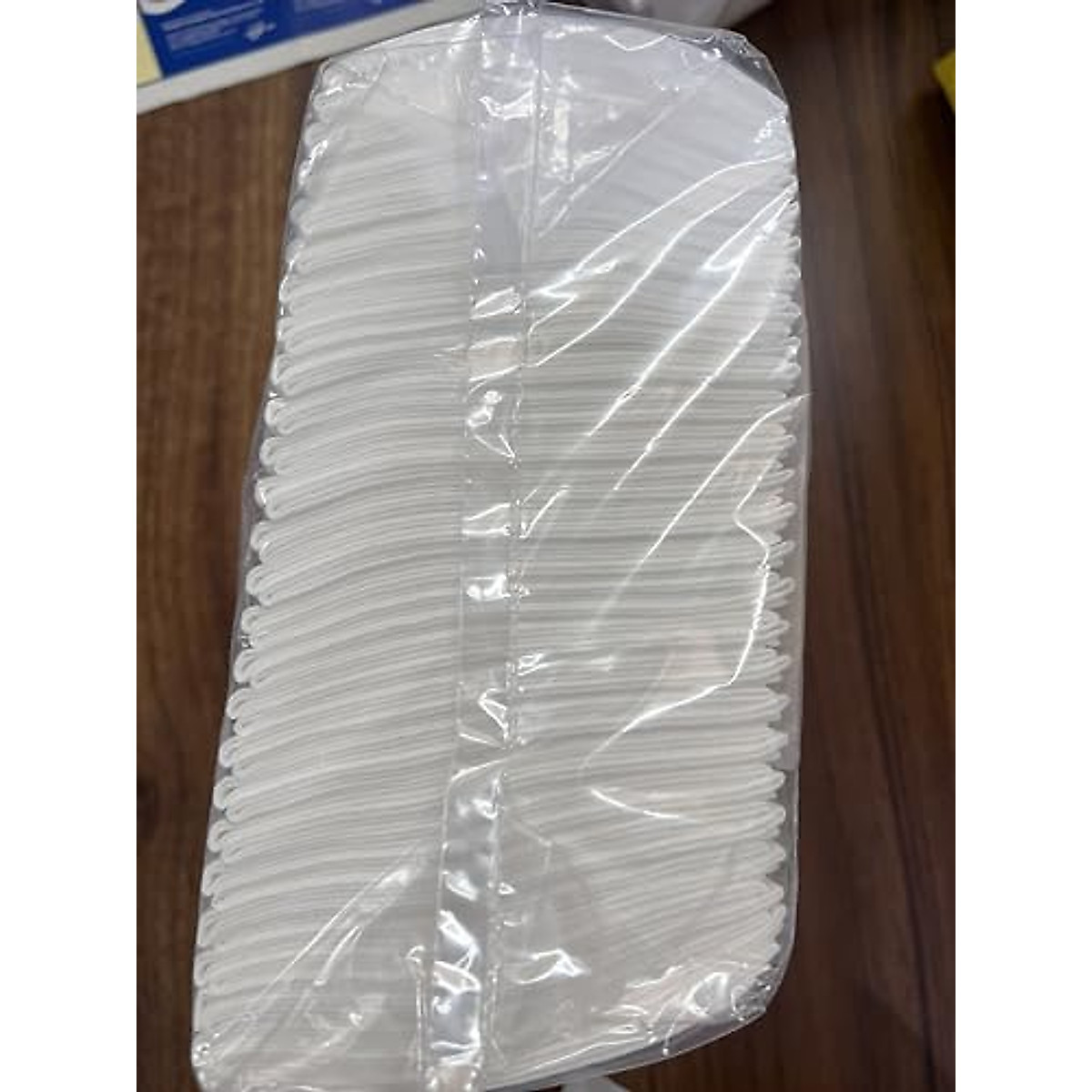 JEBBLAS Disposable Cloth Like Napkins, Built-in Flatware Pocket, Wedding Party Linen Feel White Napkin, Prefolded for Silverware,50 Count