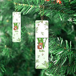 GOLEEX Personalized Initial Bookmark Red Panda Magnetic Bookmarks Customized Name Letter Page Markers Cute Bookworm Gifts for Book Lovers Readers Students Kids Women at Christmas