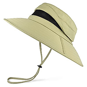 EINSKEY Men's Sun Hat, Rain Waterproof UV Protection Wide Brim Bucket Hat for Beach Travel Golf Safari Garden Fishing Hiking