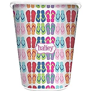 RNK Shops Flipflop Waste Basket - Single Sided (White) (Personalized)