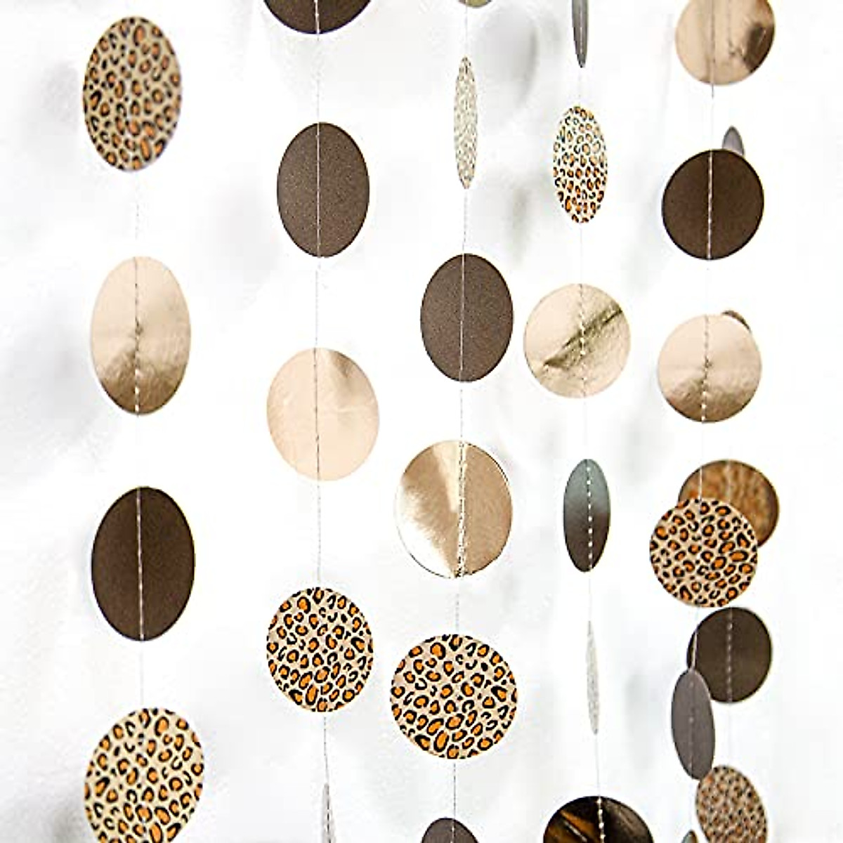 Leopard Theme Party Garland for Cheetah Theme Hanging Decoration Jungle Banner Wildlife Backdrop for Wedding Birthday Party Supplies