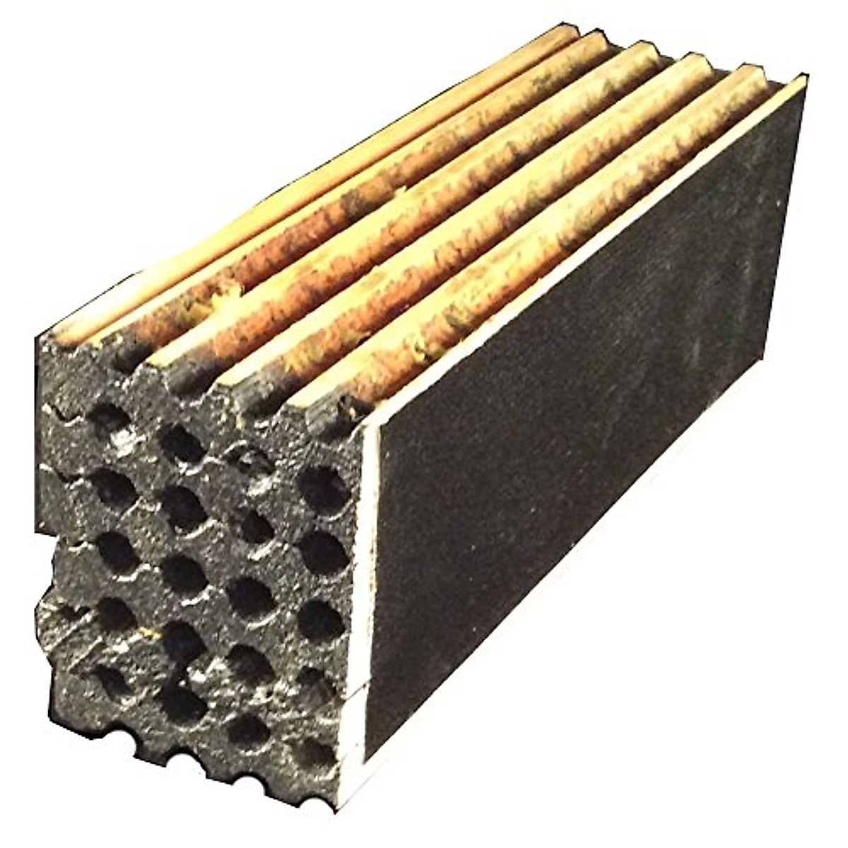 Crown Bees Leafcutter Bee Holes Wood Tray, Small