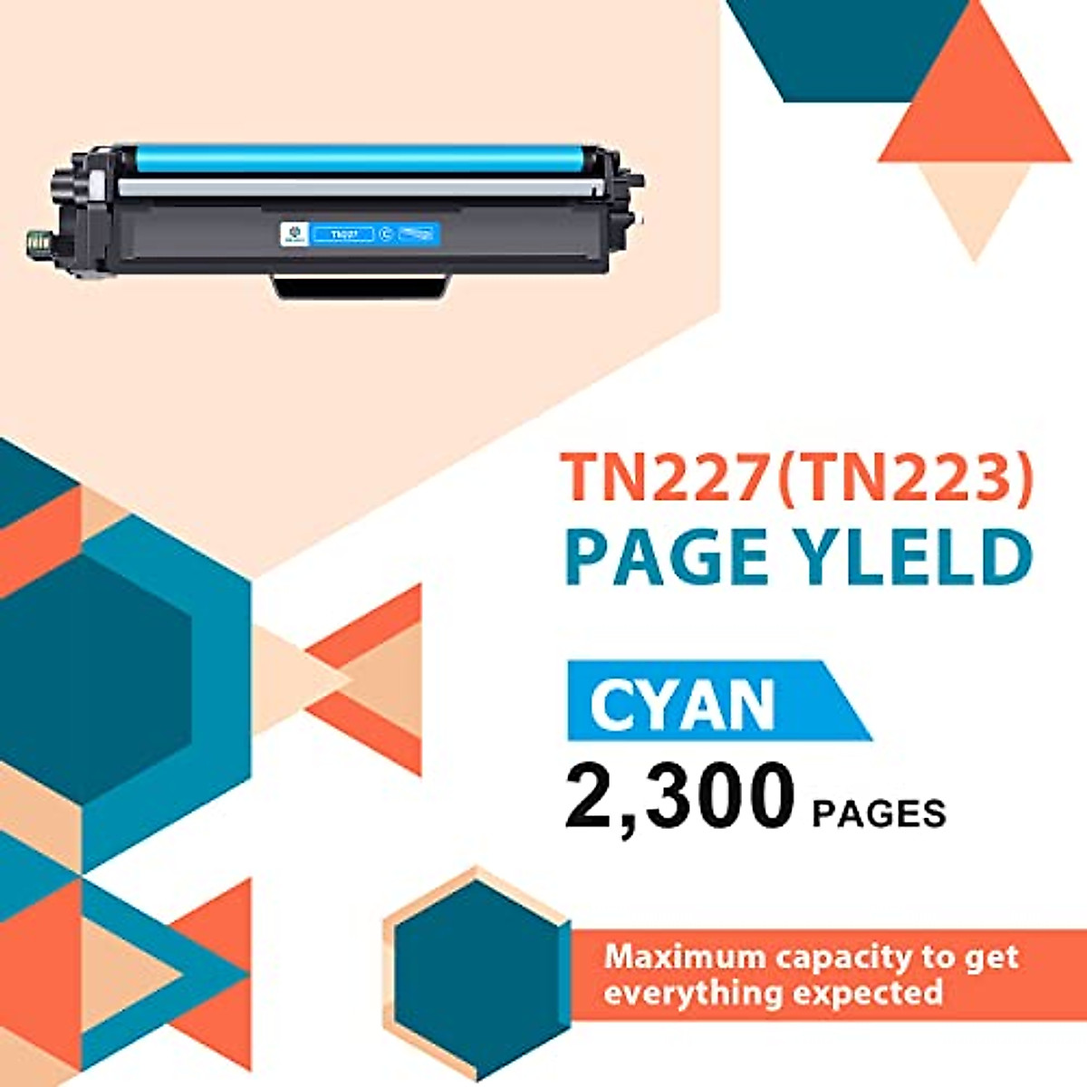 inkalfa Compatible Toner Cartridge Replacement for Brother TN227 TN227C TN-227C TN223 TN223C TN-223C MFC-L3750CDW MFC-L3770CDW HL-L3290CDW HL-L3210CW HL-L3270CDW HL-L3230CDW Printer (Cyan, 1-Pack)