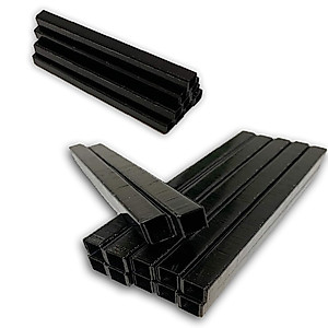 Jewel City Tools 10,000 Hyper Black Staples 22 Gauge 38 10mm Crown 14 6mm Length Quarter Inch Long 22Ga 6mm Black Chisel Point Upholstery Staples (81806BL)