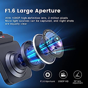 CarlinKit Dash Cam with Wireless CarPlay & Wireless Android Auto Adapter Dash Camrea, 4G+64G, Built in GPS, Support YouTube, Netflix