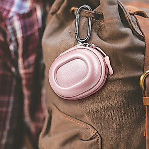 Fintie Carrying Case for Google Pixel Buds Pro 2 / Pro/A-Series/Buds 2 - Protective Hard EVA Shockproof Storage Portable Travel Cover Bag with Carabiner, Rose Gold