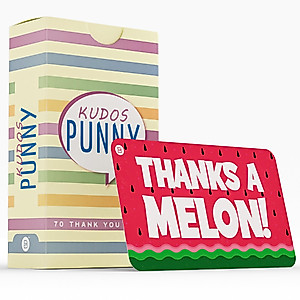 70 Punny Kudos Cards – Funny Pun Humor Blank Back Thank You Appreciation & Recognition Postcard – School Lunch Box Kids Notes – Business Employee Motivational Affirmation Bulk Gift – Teacher Reward