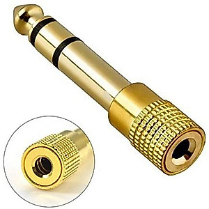 6.35mm to 3.5mm Headphone Adapter, Dafensoy 3.5mm(1/8'') Male to 6.35mm (1/4'') Female and 3.5mm Female to 6.35mm Male Stereo Adapter Gold Plated Connectors, for Headphone, Amp Adapte Etc 4-Pack