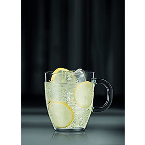 Bistro Coffee Mug Single-Wall Glasses, 12 Ounce (2-Pack), Clear