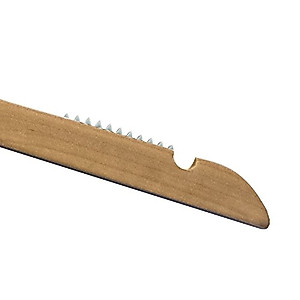 NAHANCO 20012 Flat Wood Top Hanger, 12", Low Gloss Natural (Pack of 100)