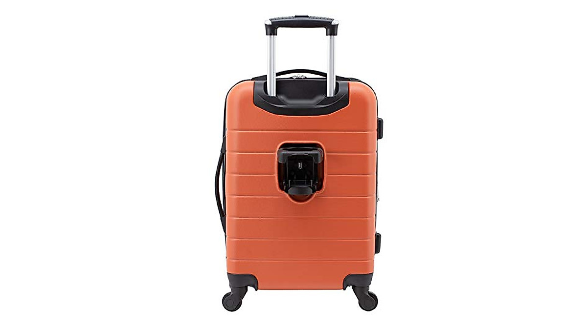 Wrangler Smart Luggage Set with USB & Cup Holder – 20-Inch Carry-On