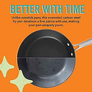 DASH The Fit Cook x 10" Enameled Carbon Steel Fry Pan- Sriracha