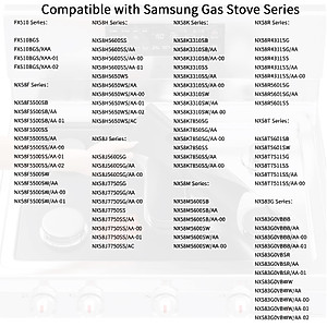 Fancemot Gas Stove Burner Covers, Gas Stove Top Covers for Samsung Gas Range, Reusable Washable Stove Guard, Gas Stove Protectors with 2 Pcs Stove Gap Covers, 1 Pcs Cleaning Cloth, 3 Pcs Brush