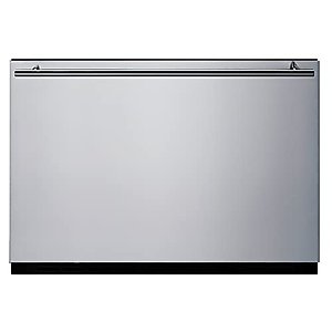 Summit Appliance SDR241OS Built-In 24" Wide Drawer Refrigerator, 2 cu.ft Capacity, Temperature Alarm, Weatherproof Design, Frost-free Operation, LED Lighting, Digital Thermostat, Open Drawer Alarm