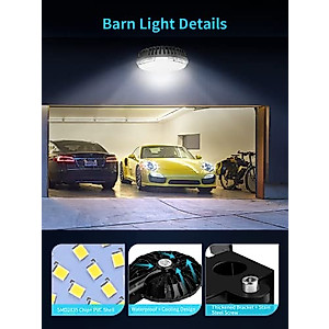 Ankishi LED Barn Light, Dusk to Dawn Outdoor Lighting with 150W 18000LM 5000K Daylight, IP65 Waterproof Area Street Light for Barns Street Yard Garage Warehouse Outdoor Security Flood Lights(2Pack)