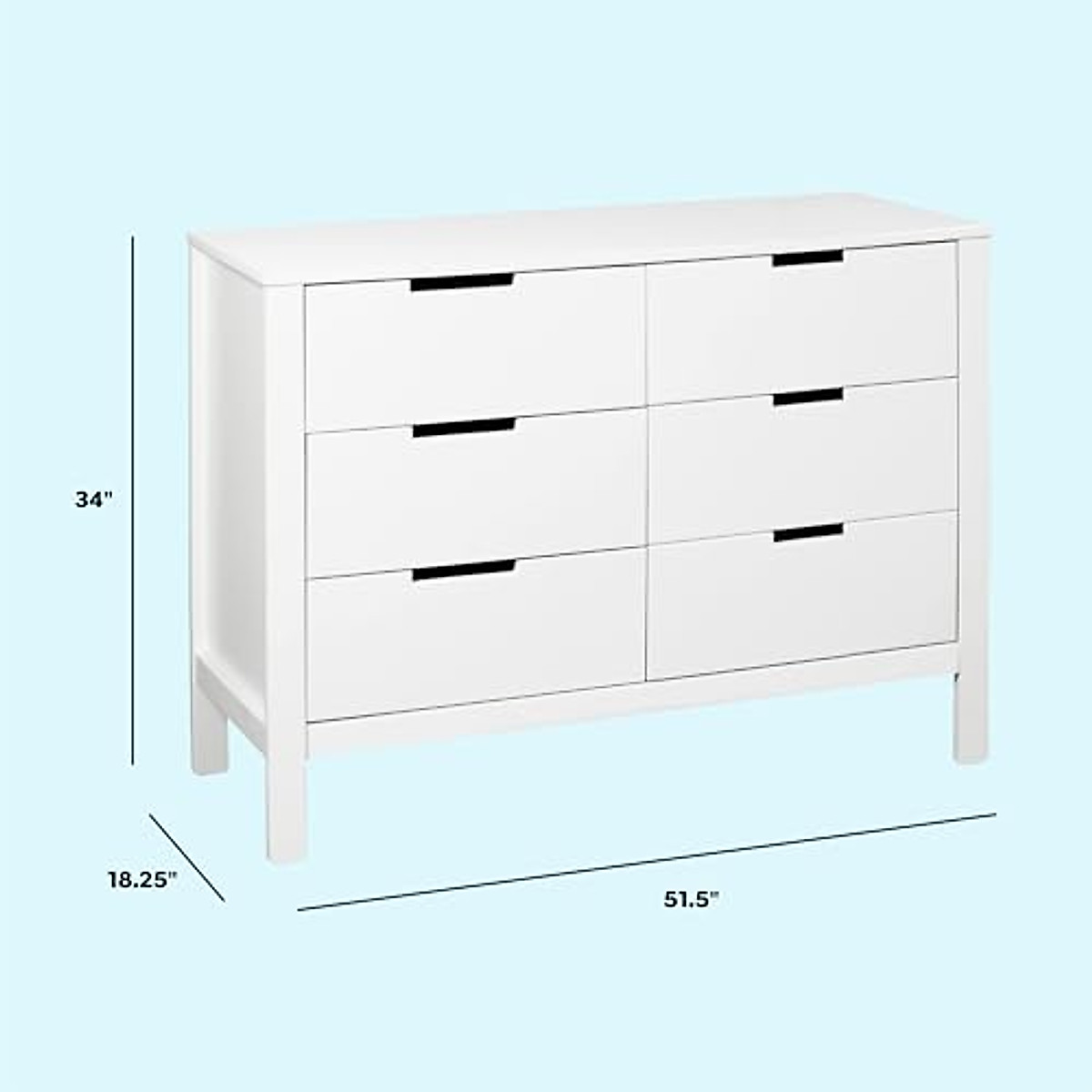 Carter's by DaVinci Colby 6-Drawer Dresser in White