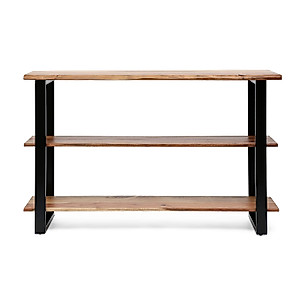 Christopher Knight Home 313611 Console Table, Black + Natural 16 in x 48 in x 30 in