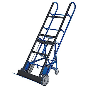 Vestil APPL-1200-66 Steel Appliance Cart with Ratchet, Swivel Rubber Wheels, 1,200 lb. Load Capacity, 66-3/4" Height x 24" Width X 17" Depth