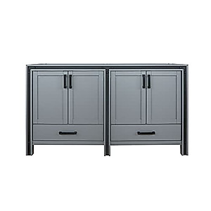 Lexora Ziva 60 in W x 22 in D Dark Grey Double Bath Vanity