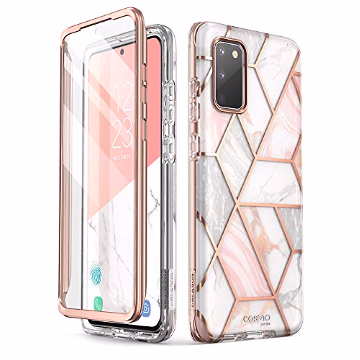 i-Blason Cosmo Series Designed for Samsung Galaxy S20 FE 5G Case (2020 Release), [Built-in Screen Protector] Slim Stylish Protective Case (Marble)
