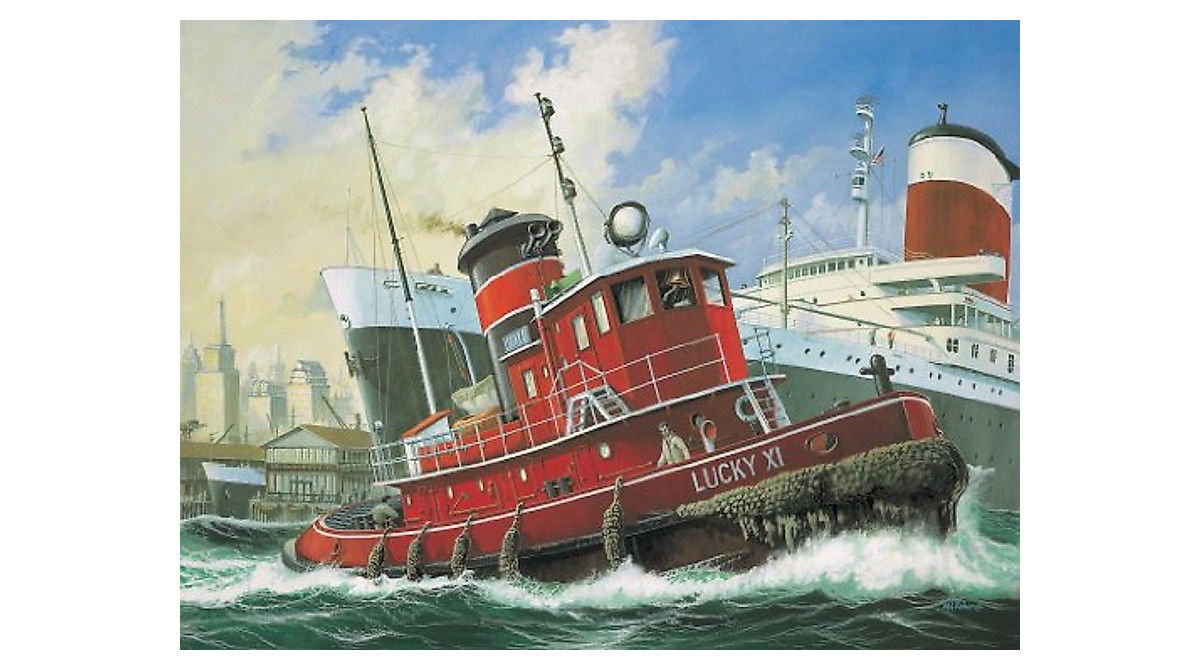 Revell Harbour Tug Boat Model Kit | Detailed 1:108 Scale Boat