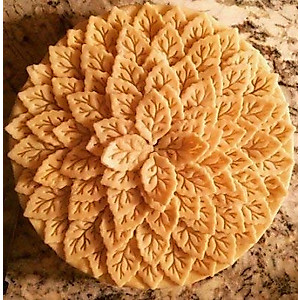 Cake Leaves Baking Pie Crust Mold Cookie Cutters, Pastry/Fondant Stampers/Apple Pie for Thanksgiving, Set of 4 (Random Color)