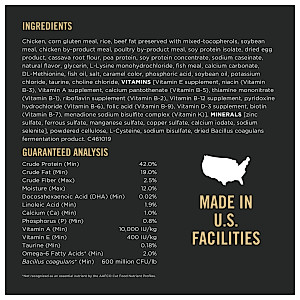 Purina Pro Plan With Probiotics, High Protein Dry Kitten Food, Shredded Blend Chicken & Rice Formula - 5 lb. Bag