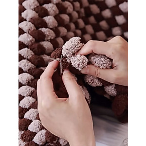 3 Rolls Pomp-A-Doodle Yarn,100% Polyester Jelly Bean POM-POM Ball Yarn for Crochet Knitting Handcraft Mat Pet Nest 450g (Quiet Night)