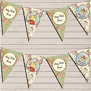 Winnie The Pooh Personalized Children's Birthday Bunting Garland Banner Decoration