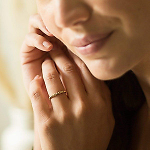 Honeycat Thin Spike Band Ring in Gold, Rose Gold, or Silver | Minimalist, Delicate Jewelry (Silver, 7)