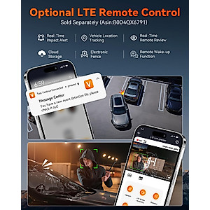 Vantrue S1 Pro 2.7K Dual Dash Cam Front and Rear, 5G WiFi 60FPS Hidden Dash Camera w/HDR Night Vision, STARVIS 2, Optional Remote Live View, GPS, Voice Control, 24/7 Parking Mode, Support 512GB Max