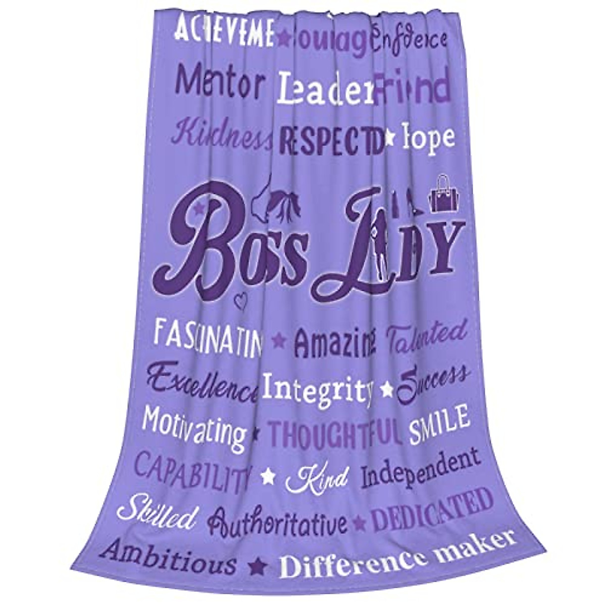 Pesine Boss Lady Gifts for Women Blanket Boss Day Gift Birthday Retirement 50X60in Flannel Throw Blanket