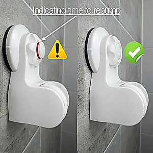 Pump&fix 45 Degrees Adjustable Handheld Shower Head Holder Suction Cup Wall Mount Bracket