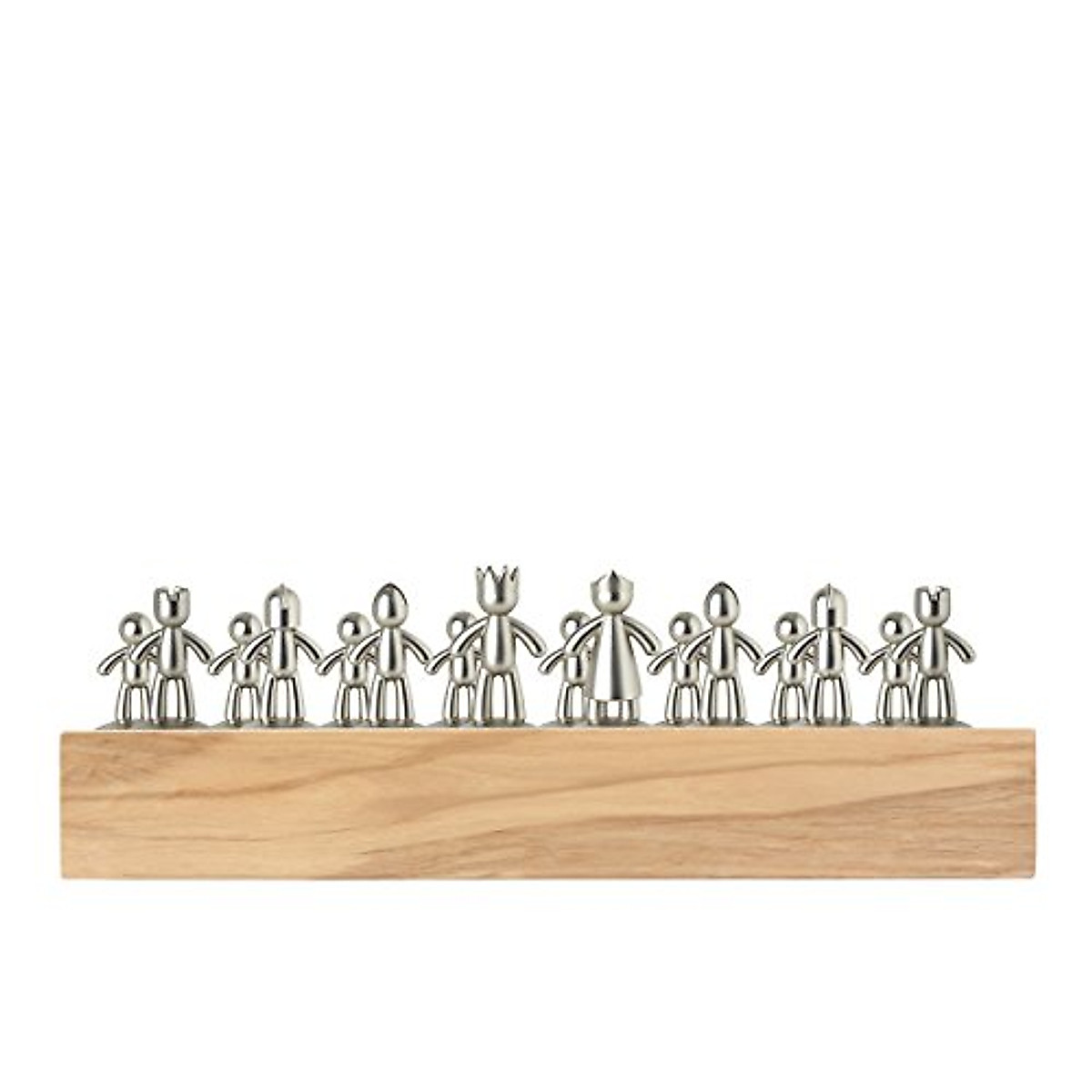 Umbra Buddy Chess Set For Kids & Adults – Modern Original Chessboard Game Made of Metal With Nickel & Titanium Finish – Measures 13 x 13 by 1 ½ Inch (33 x 33 x 3.8 cm) - Velvet Bottom for Easy Moving