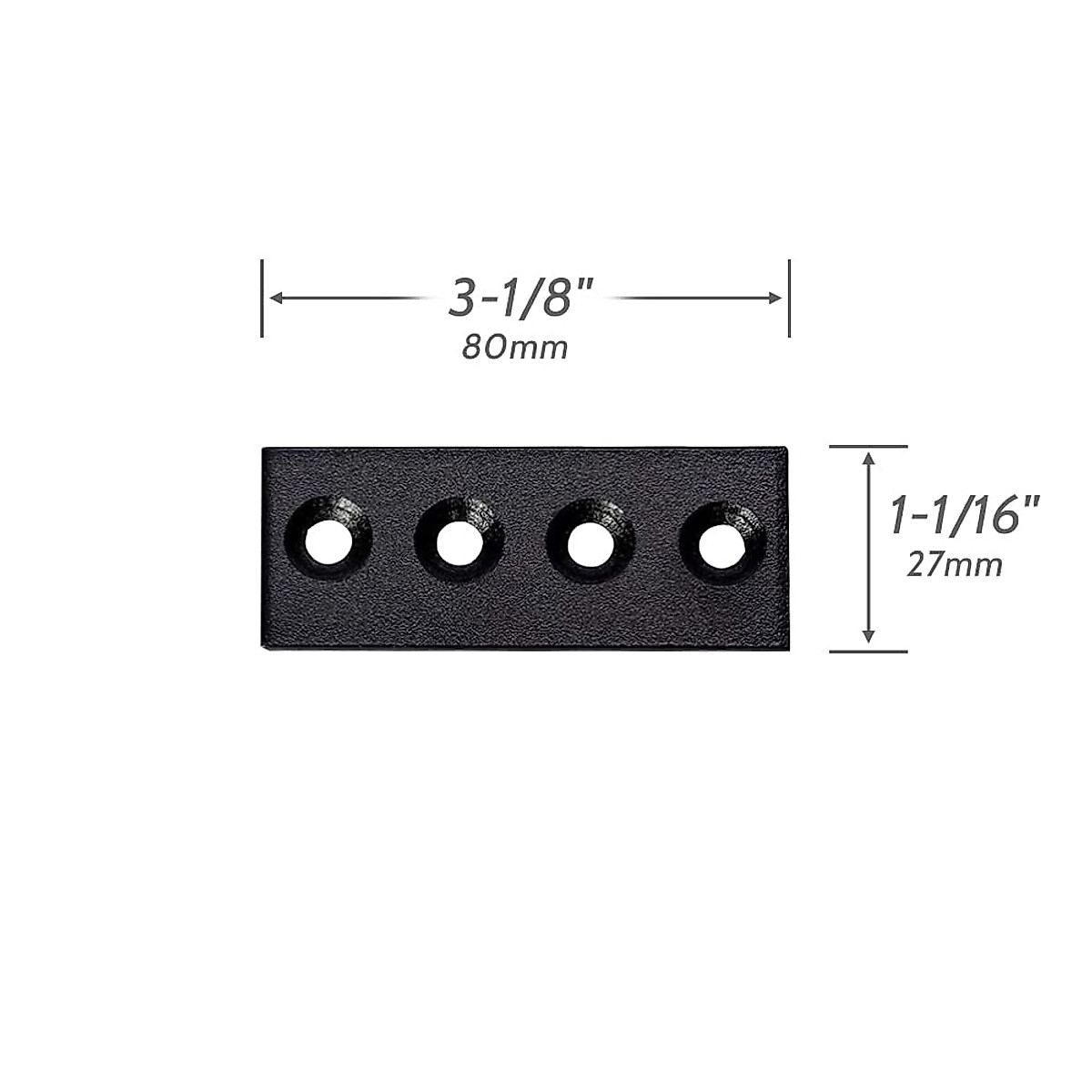 skysen Black Sliding Barn Door Hardware Track Connector