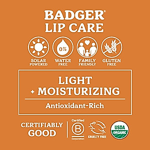 Badger - Classic Lip Balm, Highland Mint, Made with Organic Olive Oil, Beeswax & Rosemary, Certified Organic, Moisturizing Lip Balm, 0.15 oz (4 Pack)