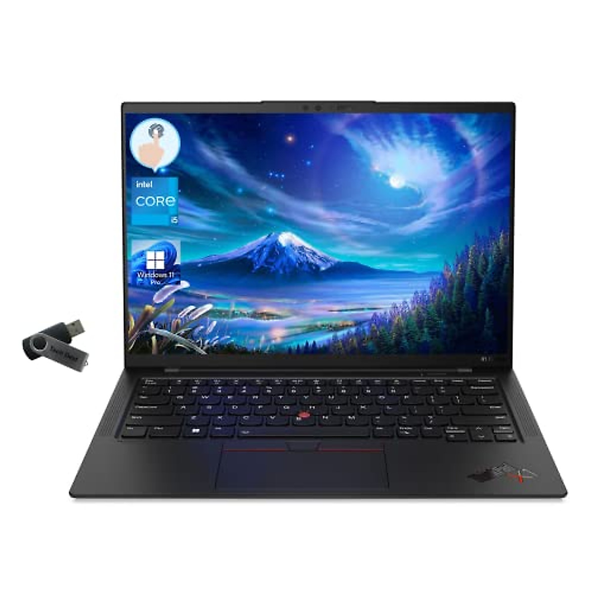 Lenovo ThinkPad X1 Carbon Gen 10 Business Laptop, 14" WUXGA IPS Display, Intel Core i5-1240P, Windows 11 Pro, 16GB RAM, 512GB SSD, Fingerprint (Renewed)