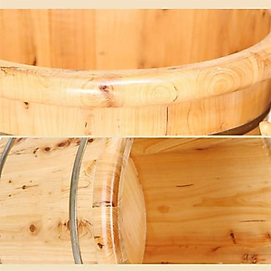 Foot Tub Wooden Foot Basin Wooden Foot Basin,Smooth And Delicate Pedicure Barrels,Hot Foot Insulation Household Foot Bath Barrel 25cm High Wooden Footbath foot Bath Wooden Bucket Foot Spa Household Wa