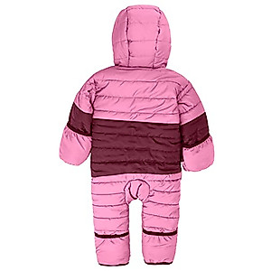Snonook Baby Snowsuit Boys' & Girls' Insulated Powder Light Waterproof Snowsuit - Infant Snowsuit, Pink/Dark Rasberry, 6/12 Months